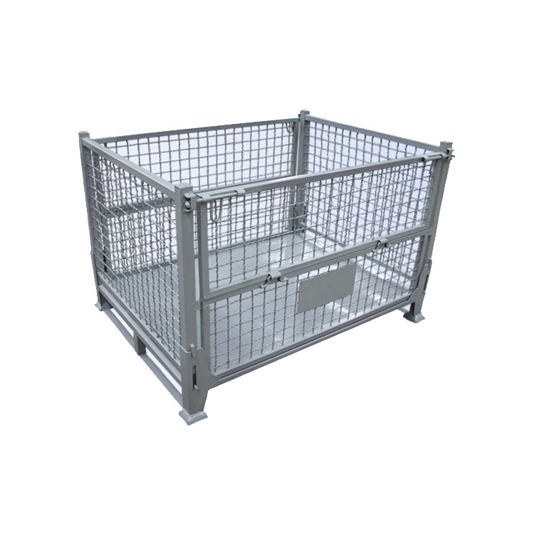 Large Capacity Industrial Warehouse Wire Container Custom Folding Wire ...